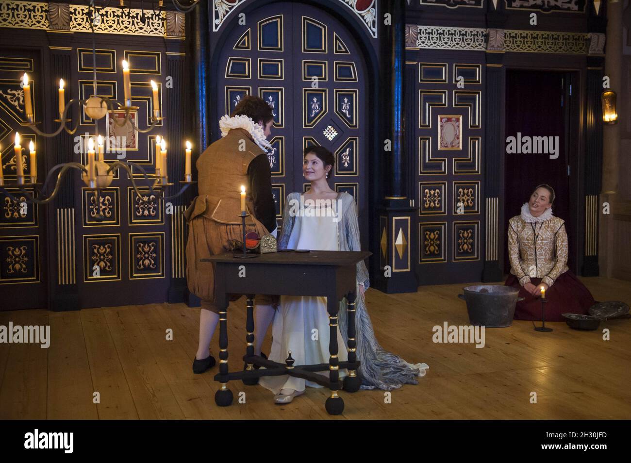 Gemma Arterton (Duchess), Alex Waldman (Antonio) and Sarah MacRae ...