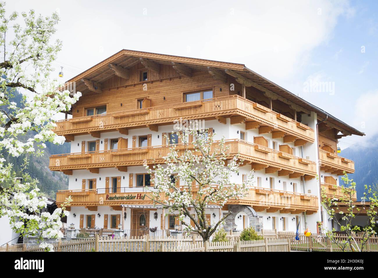 General View of an Austrian Chalet on day 5 of Snowbombing Festival in ...