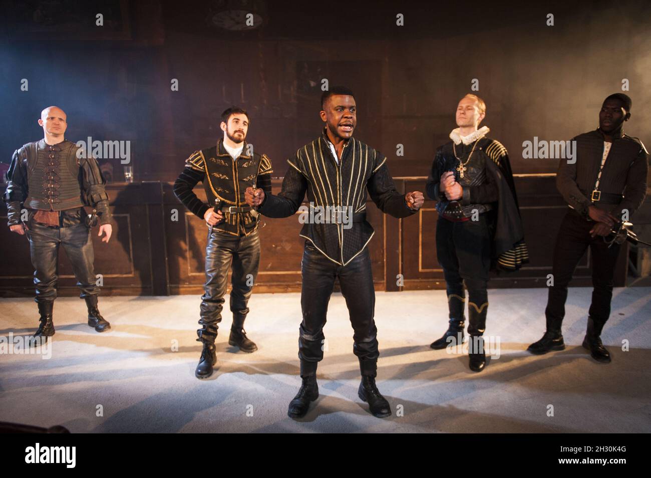 L-R Simon Rhodes (Spinosa), Ashley Zhangazha (Jaffier), Ferdinand ...