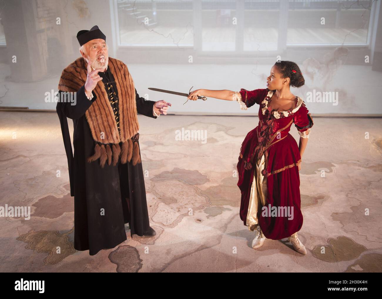 Ayesha Antoine (Aquilina) and Pip Donaghy (Antonio) rehearse the ...