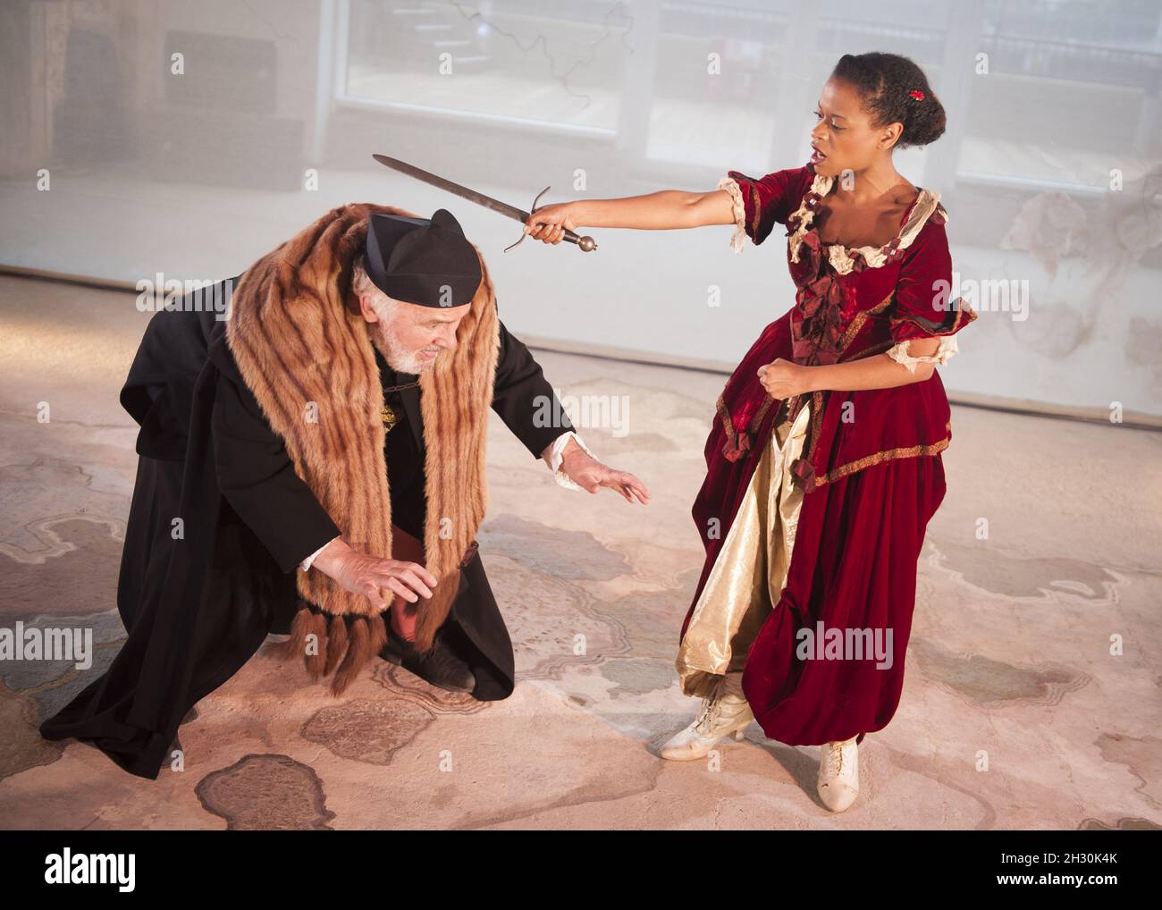 Ayesha Antoine (Aquilina) and Pip Donaghy (Antonio) rehearse the ...