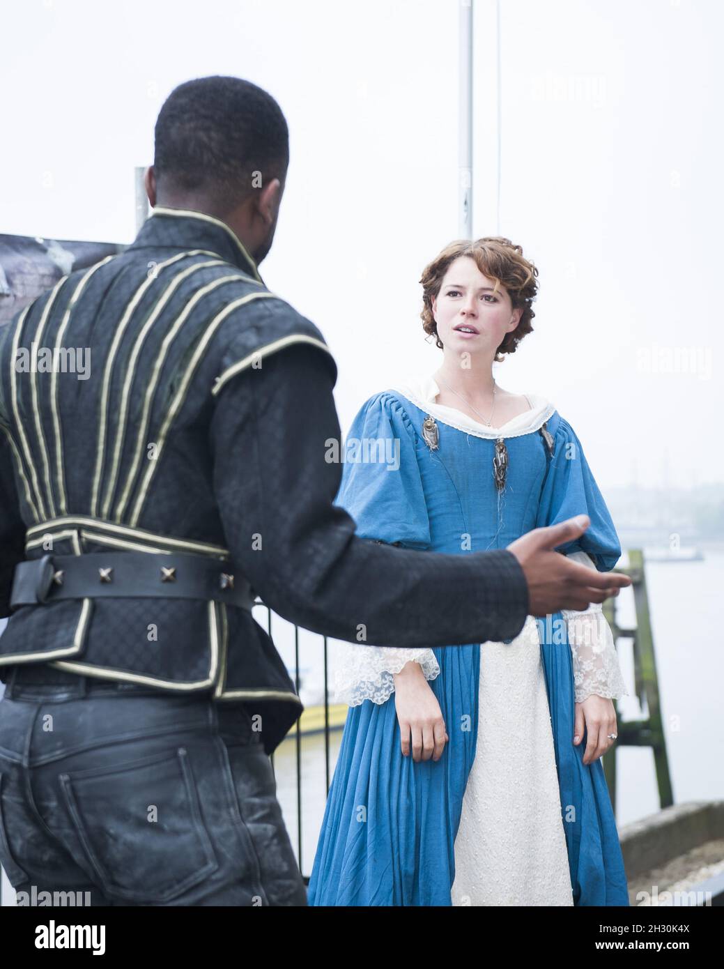 Jessie Buckley (Belvedera) and Ashley Zhangazha (Jaffier) rehearse the ...