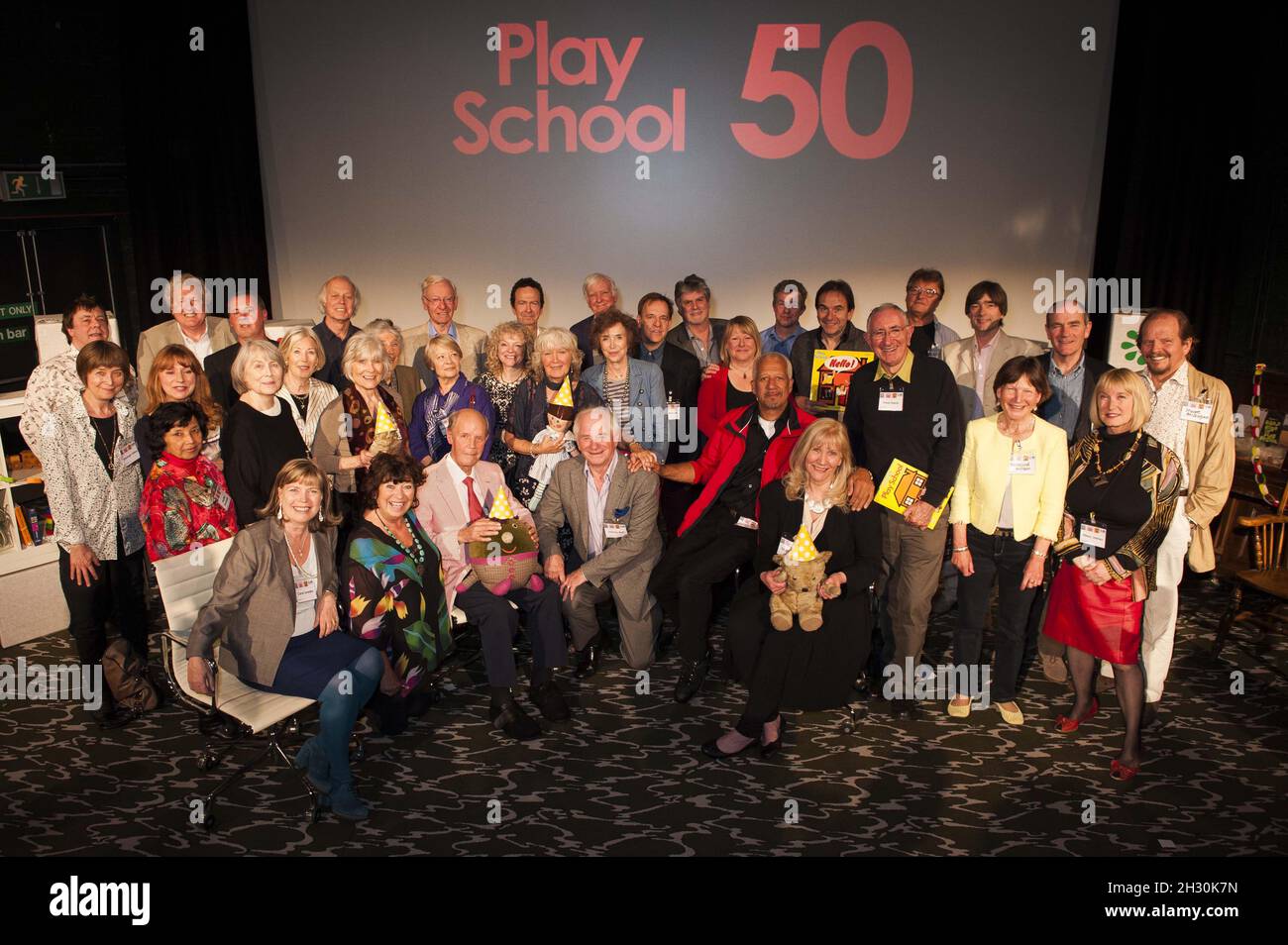 Playschool presenters on stage at the Playschool 50th anniversary ...