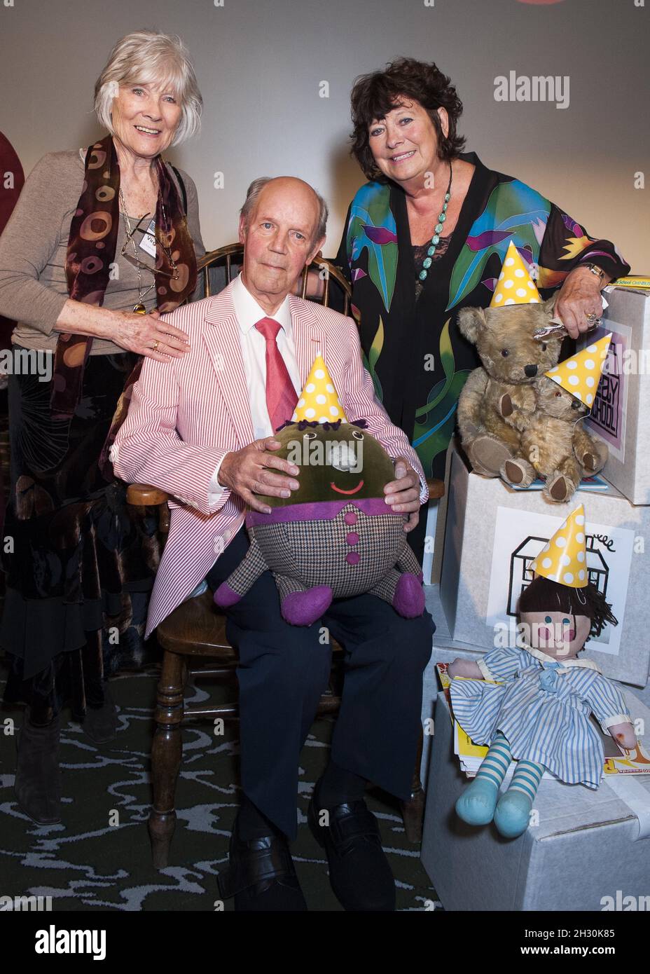 Virginia Stride, Brian Cant and Carol Chell and Playschool toys at the ...