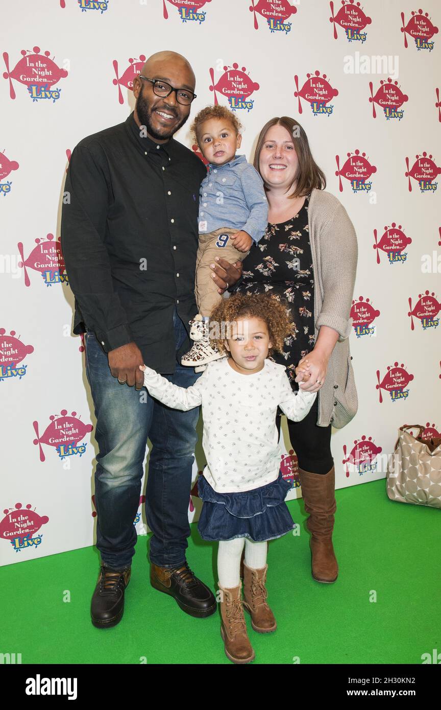 MistaJam and family attend In The Night Garden Live Premiere at the O2 ...