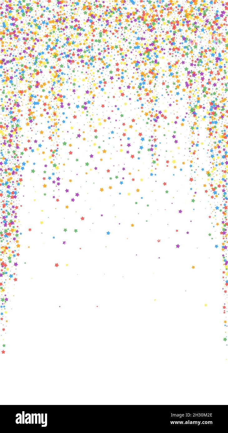 Festive fantastic confetti. Celebration stars. Childish bright stars on ...