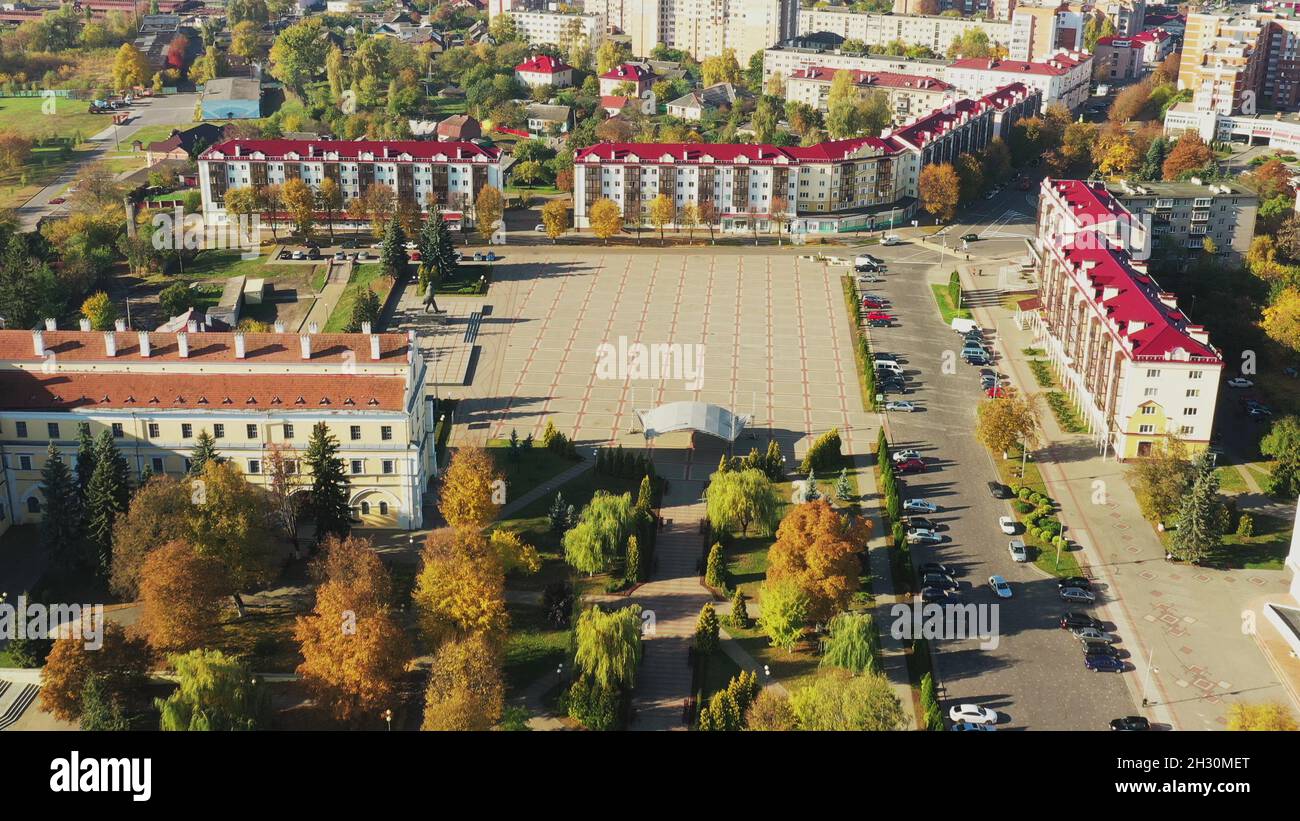 Pinsk, Brest Region, Belarus. Pinsk Cityscape Skyline In Autumn Morning ...