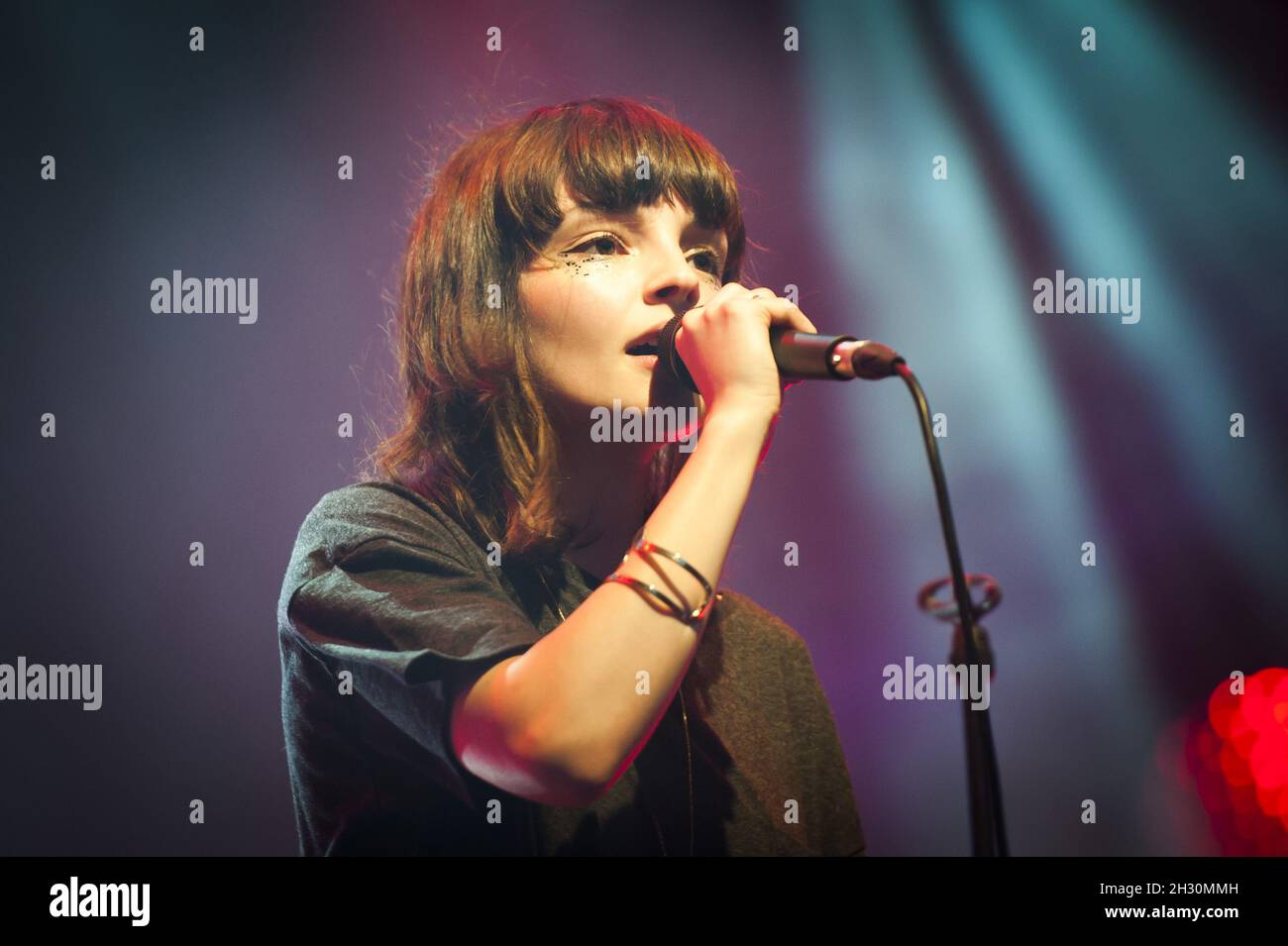 Lauren Mayberry of Chvrches performs live on stage as part of the ...