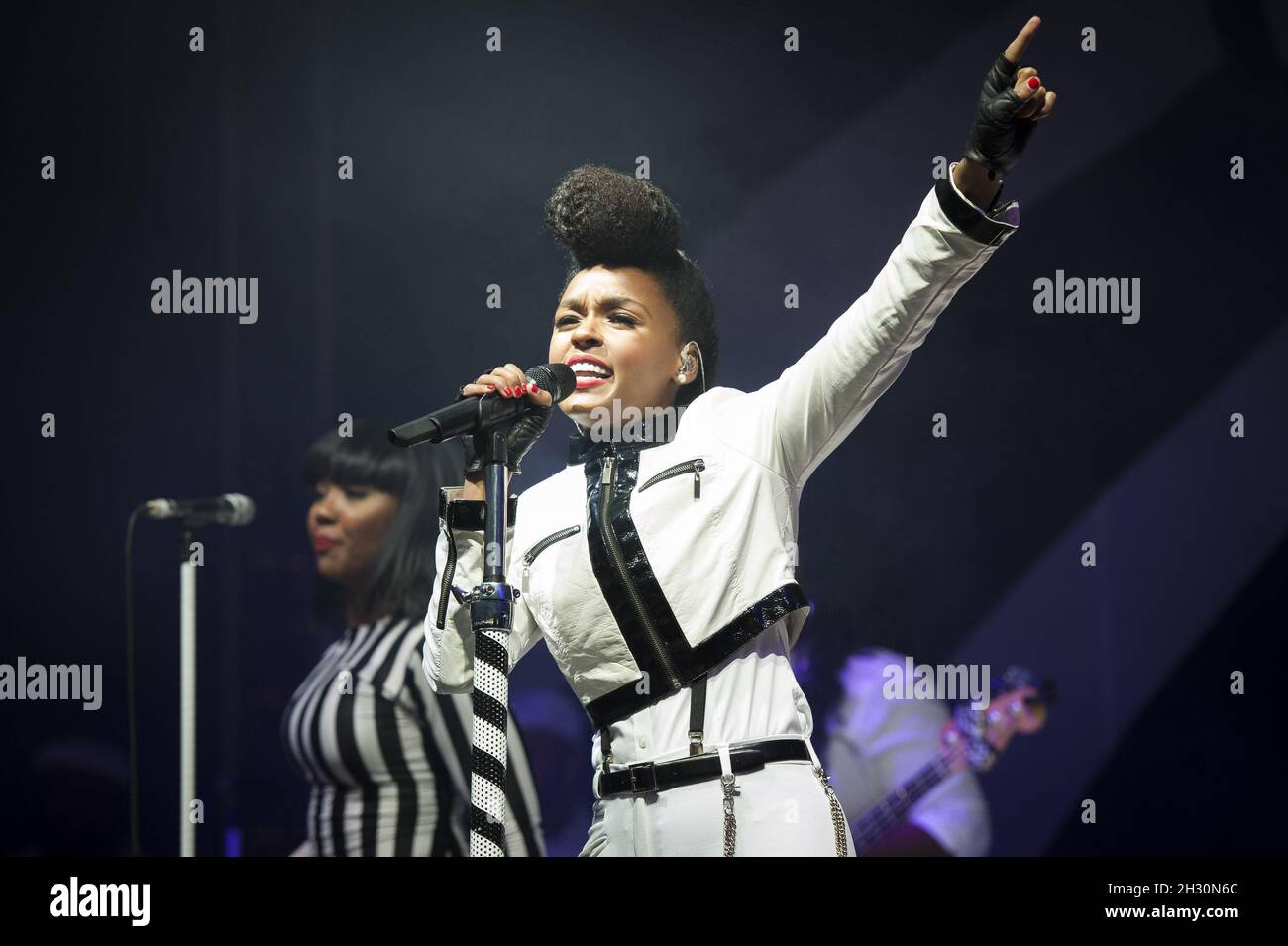 Janelle Monae performs live on stage on day 1 of V Festival 2014 ...