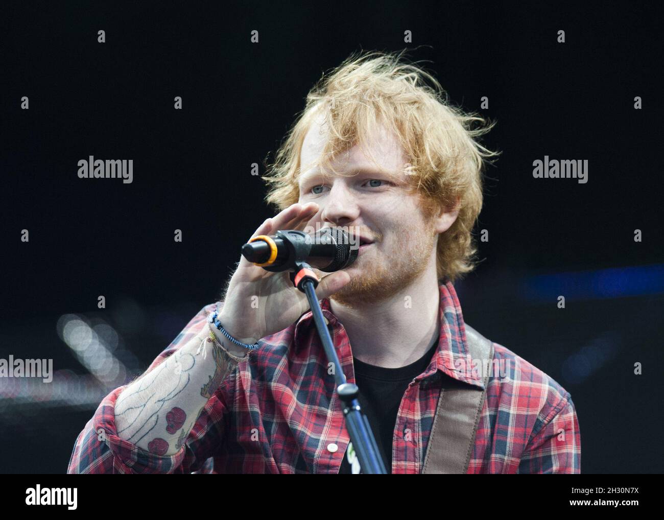 Ed Sheeran performs live on stage on day 1 of V Festival 2014, Hylands ...