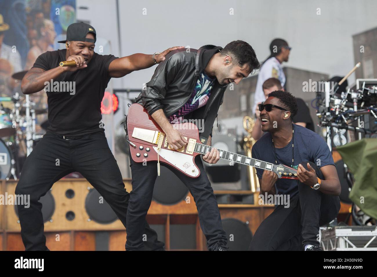 Rudimental performs live on stage on day 2 of V Festival 2014, Hylands ...