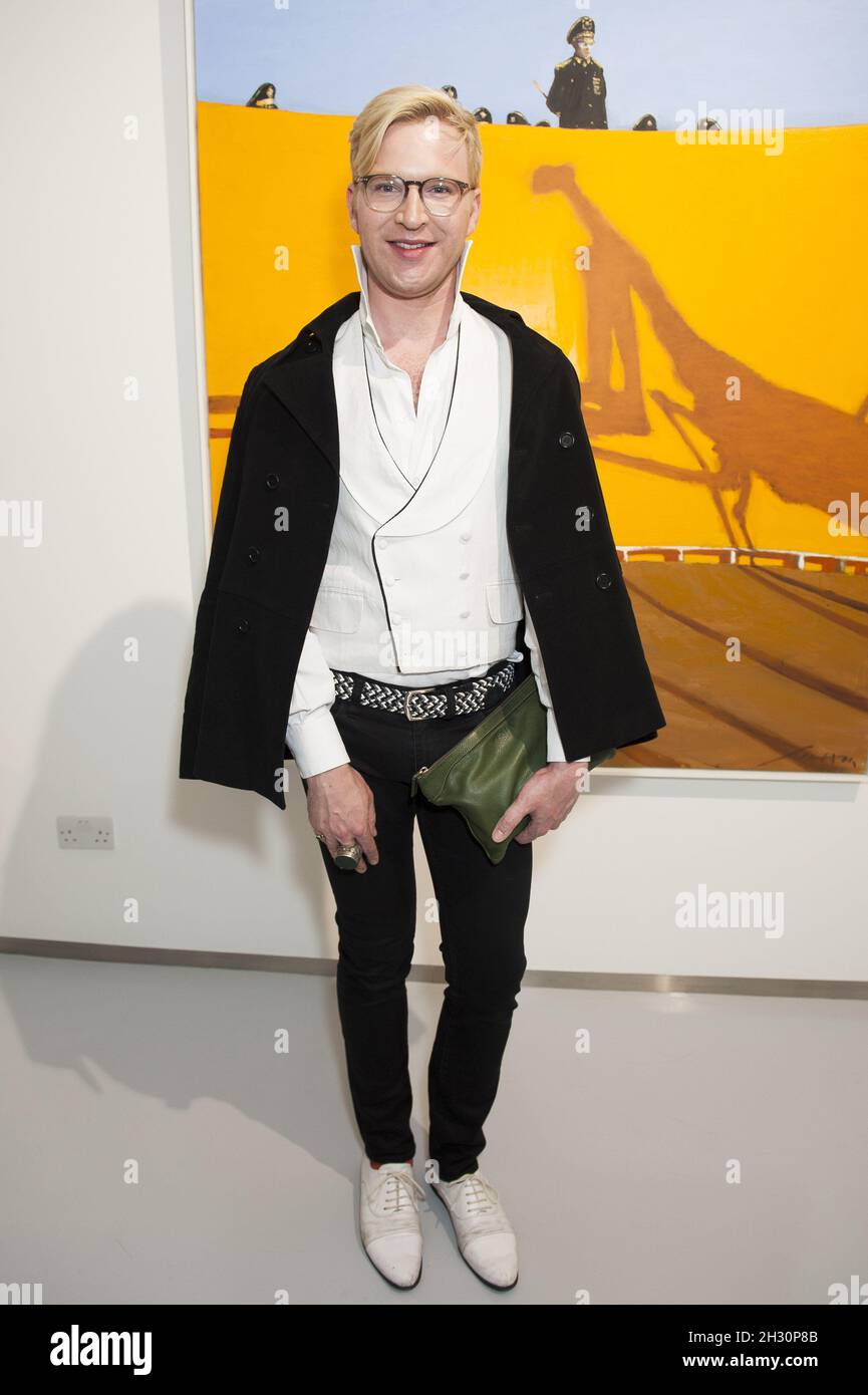 Henry Conway attends Julio Larraz's Rules of Engagement exhibition ...