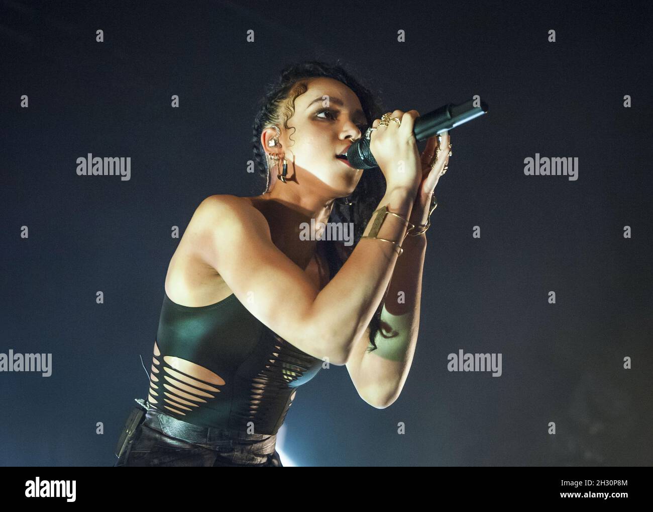 FKA Twigs performs live on stage at the Hackney Empire, London Stock ...
