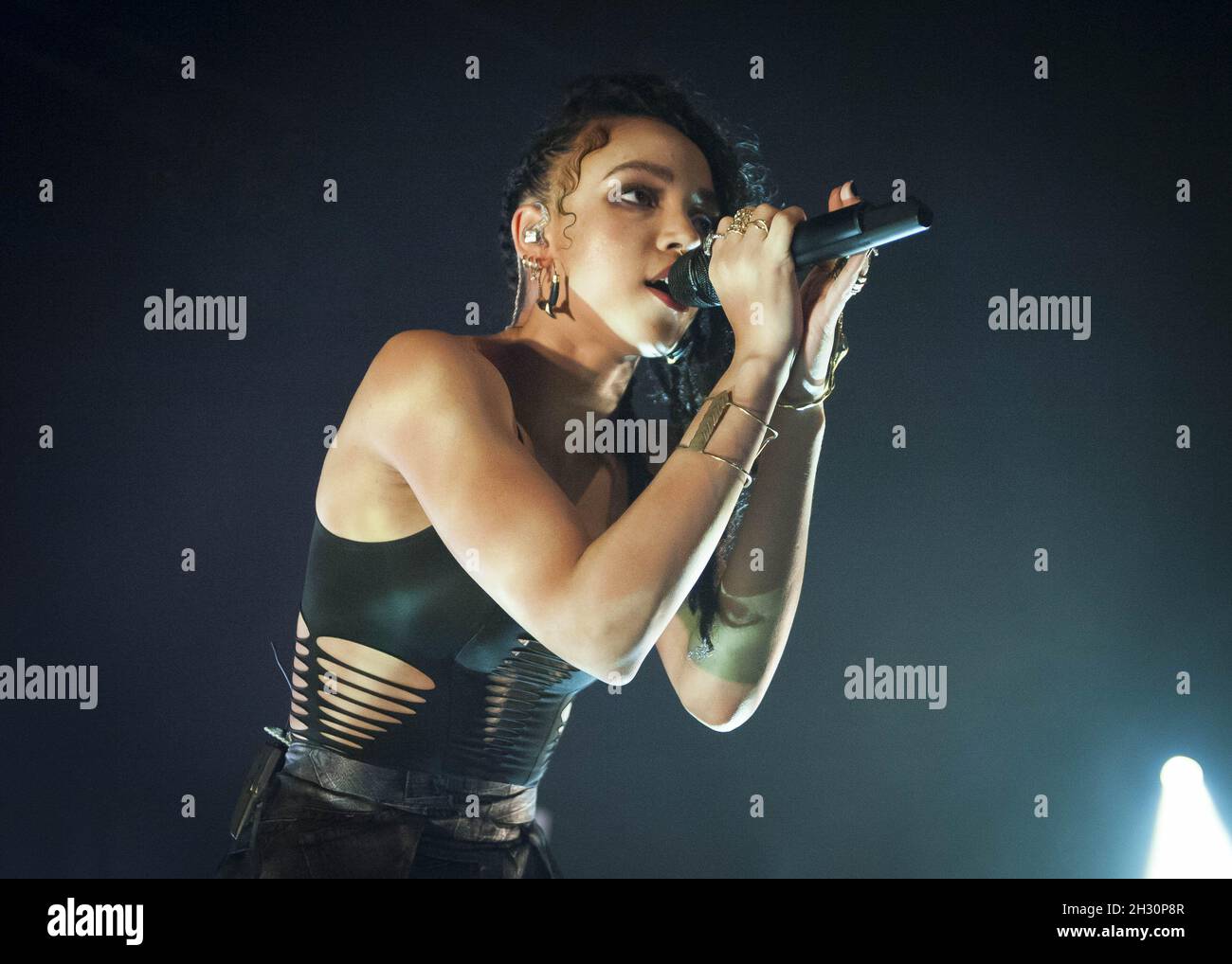 FKA Twigs performs live on stage at the Hackney Empire, London Stock ...