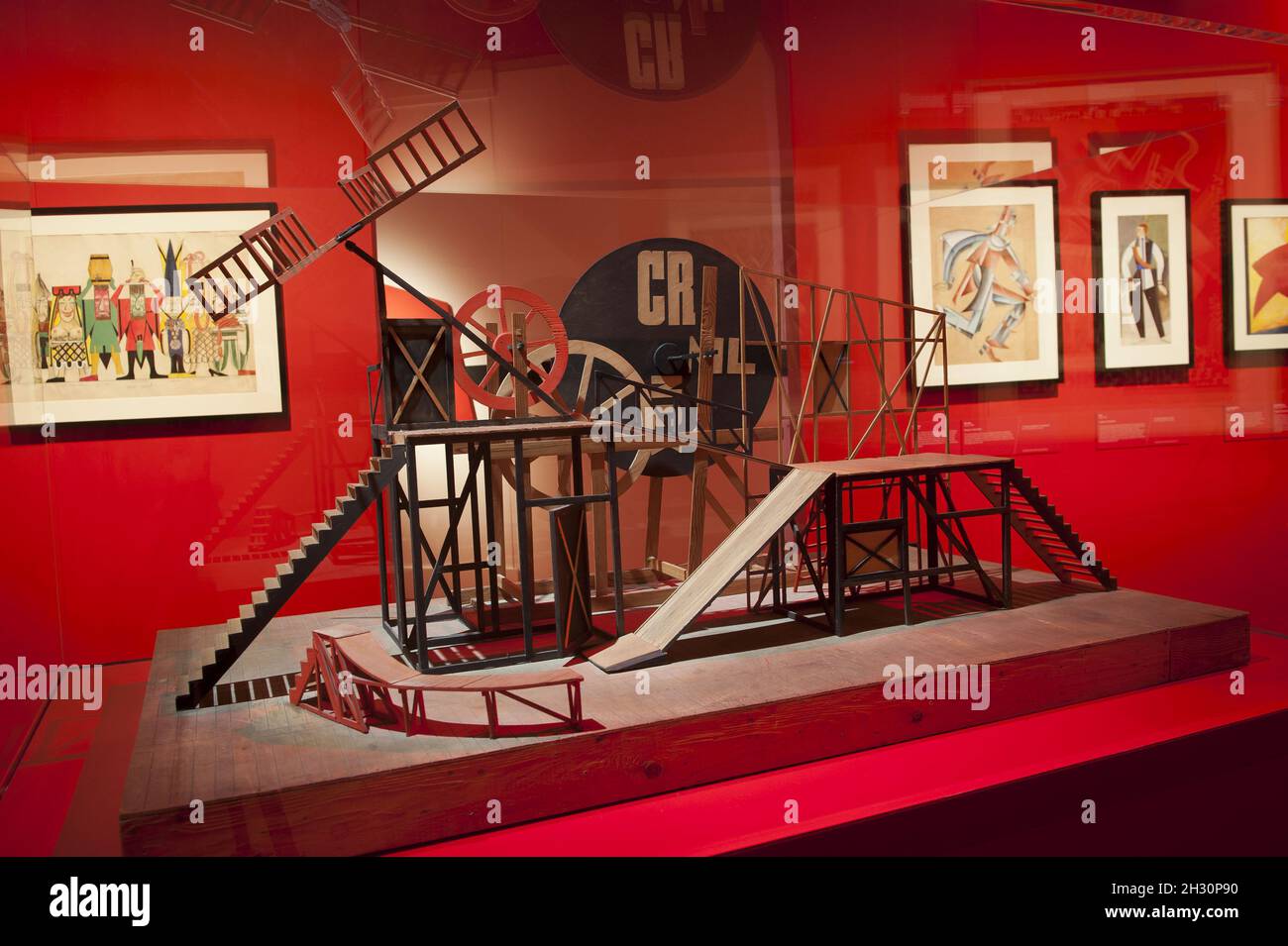 Liubov Popova's set model for The Magnanimous Cuckold on display in the ...