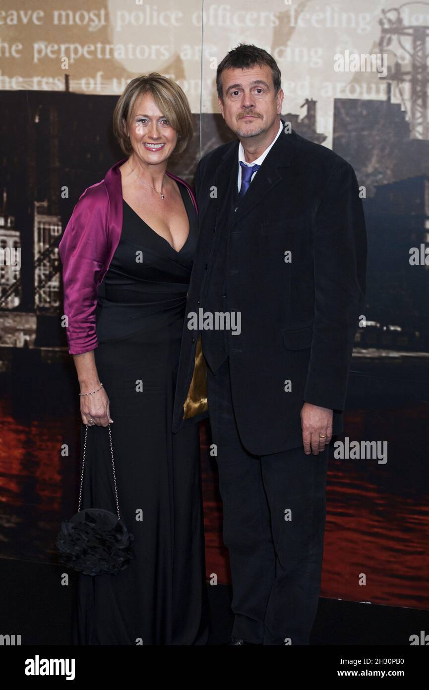 Mark Billingham and wife arrive at the Crime Thriller Awards 2014 at ...
