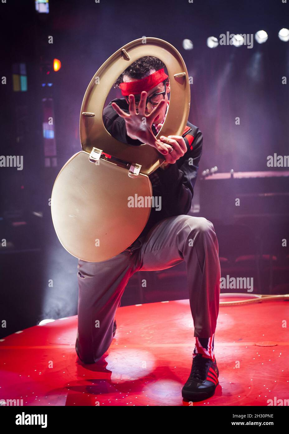 Jonathan Burns (contortionist) performs on stage during the La SoirÃ©e ...