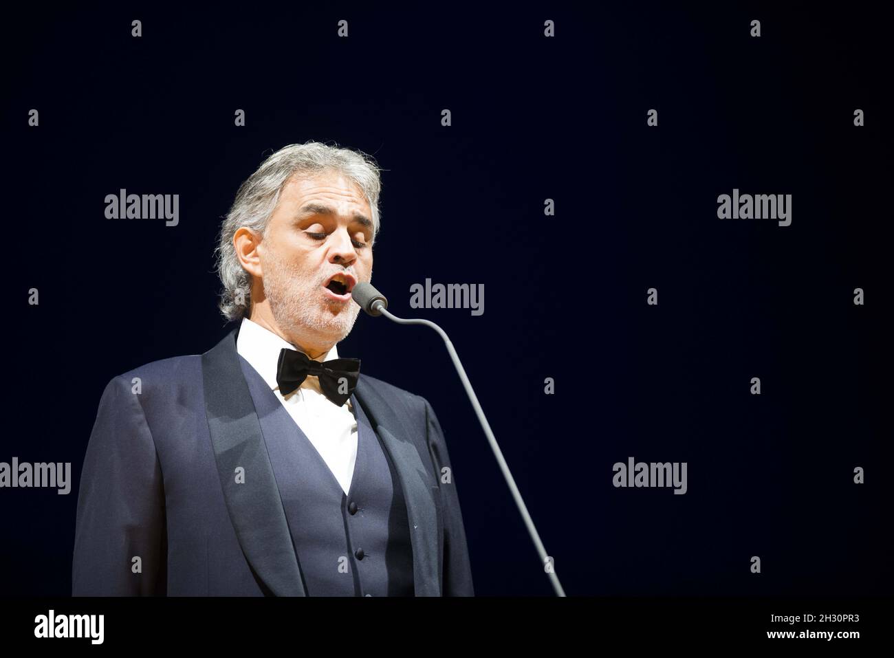 Andrea Bocelli performs live on stage at the O2 Arena in Greenwich ...