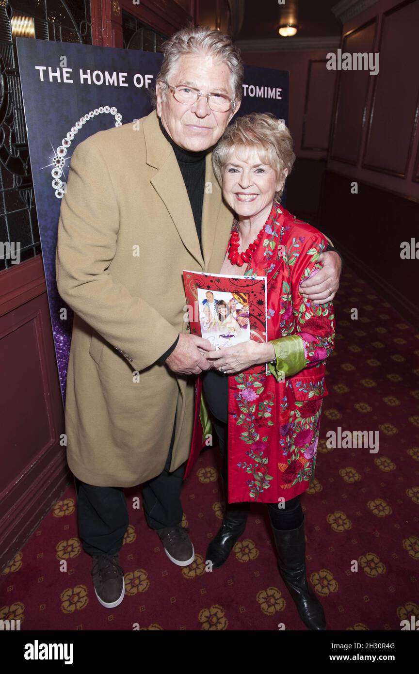 Gloria Hunniford and Don Keating arrive at the Cinderella opening night ...
