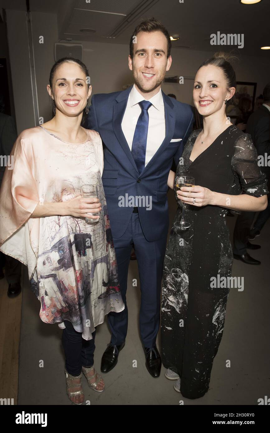 Mathew Lewis and dancers Martha Leebolt and Hannah Bateman attend ...