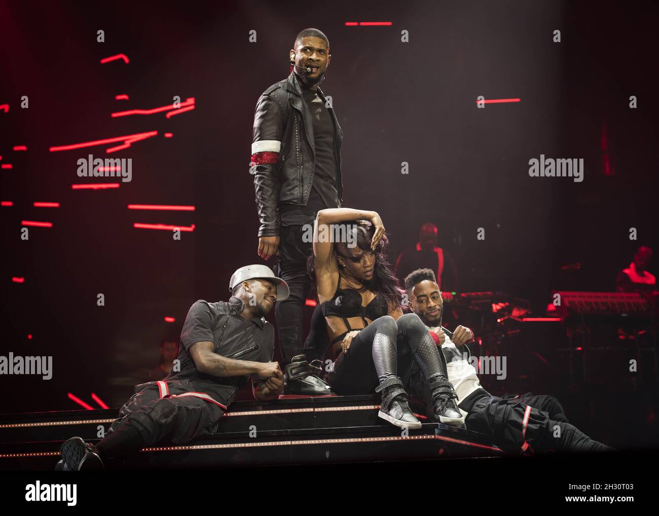 Usher performing live at the O2 Arena, in Greenwich, London Stock Photo ...