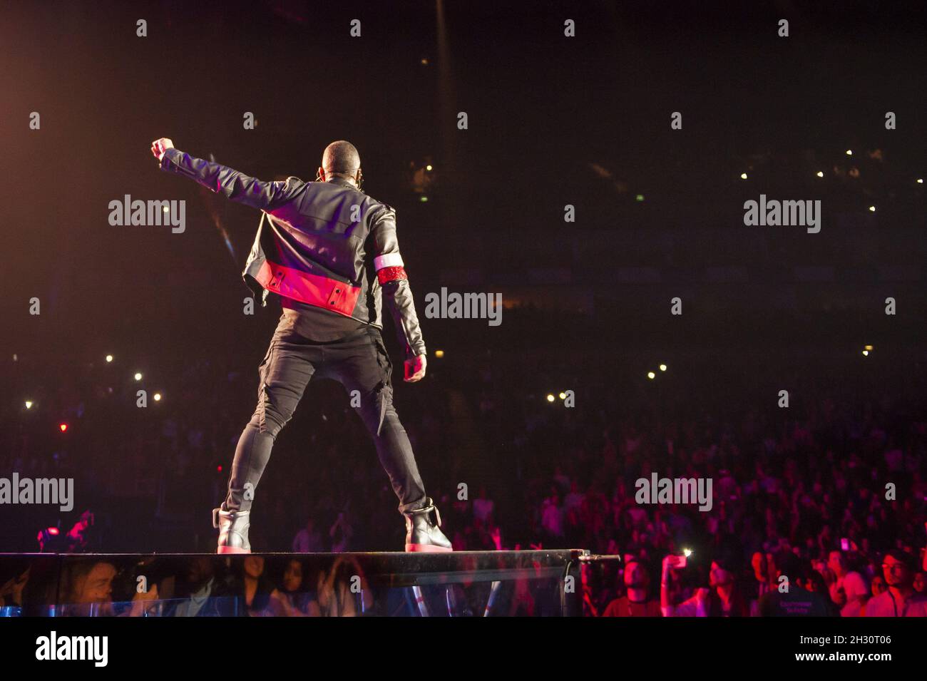Usher performing live at the O2 Arena, in Greenwich, London Stock Photo ...