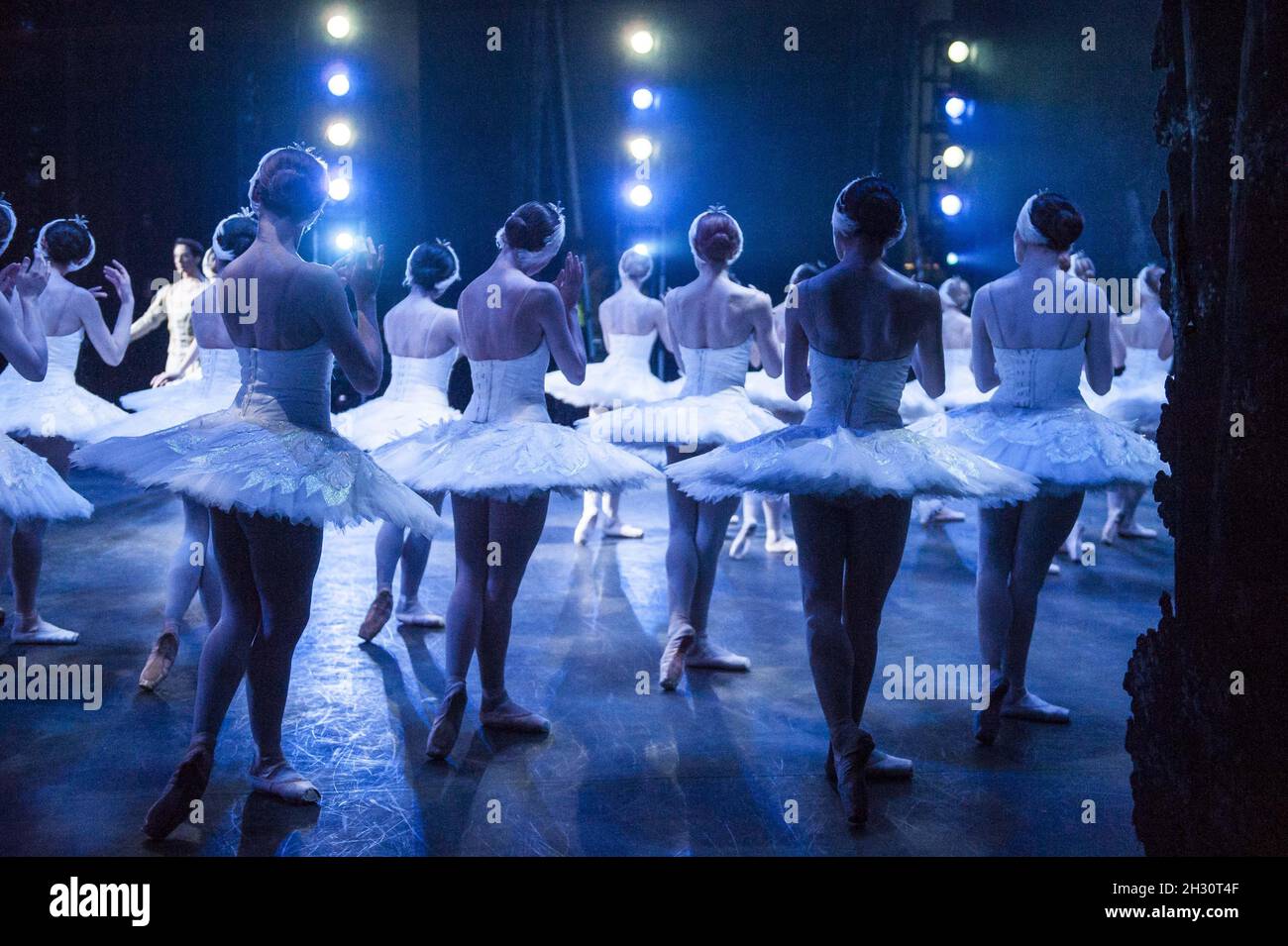 English National Ballet dancers perform Swan Lake, at the London ...