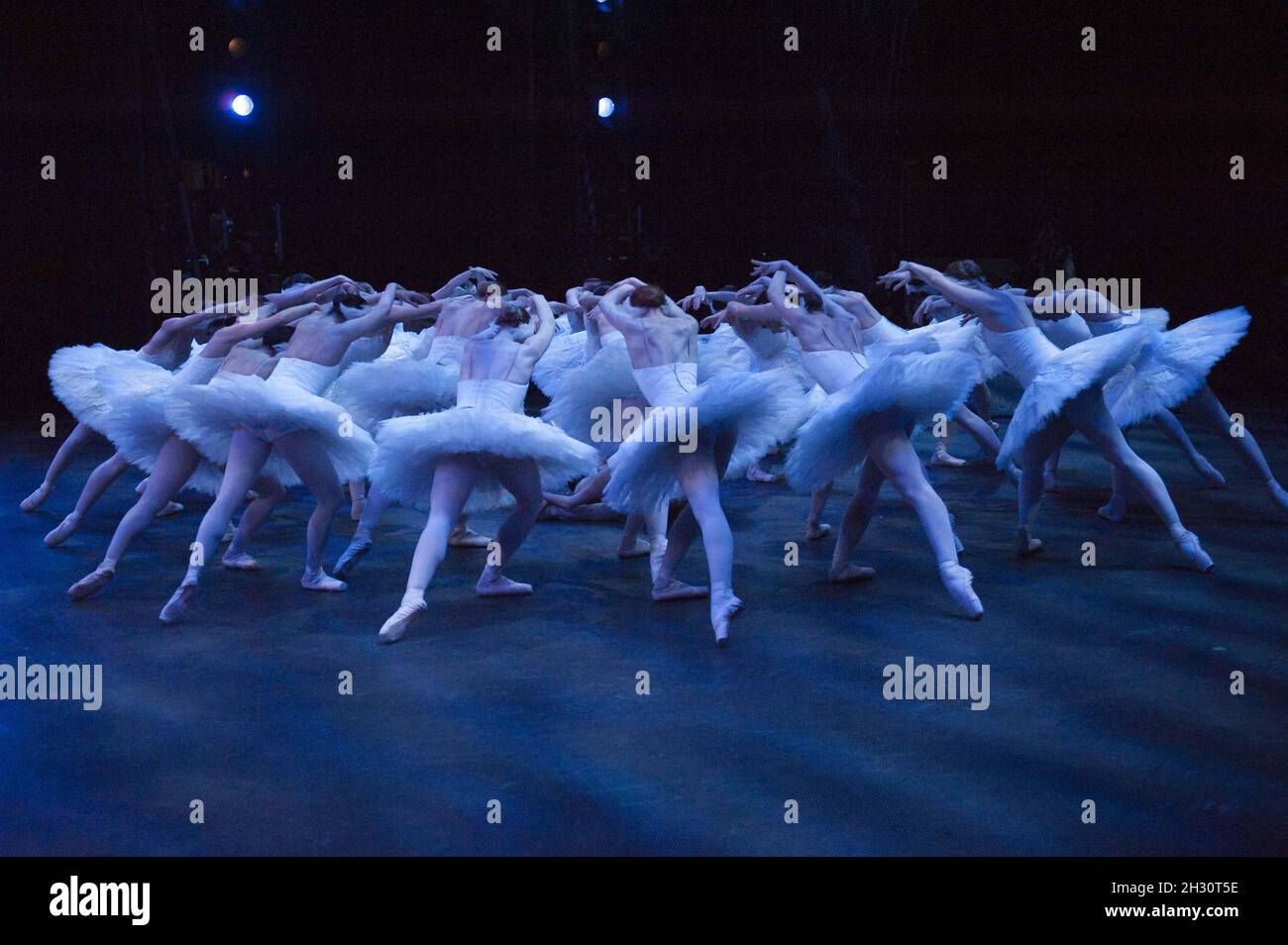 English National Ballet dancers perform Swan Lake, at the London ...