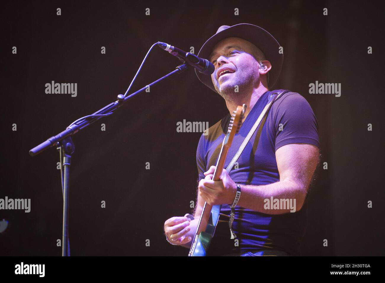 Mark Gardener of Ride performs live on stage on Day 2 of Field Day ...