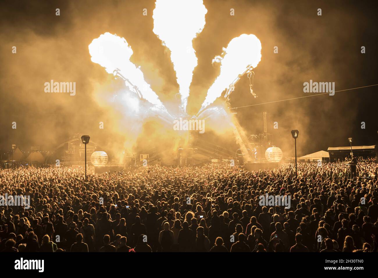 General view of the Arcadia spider at Glastonbury 2015, Worthy Farm ...