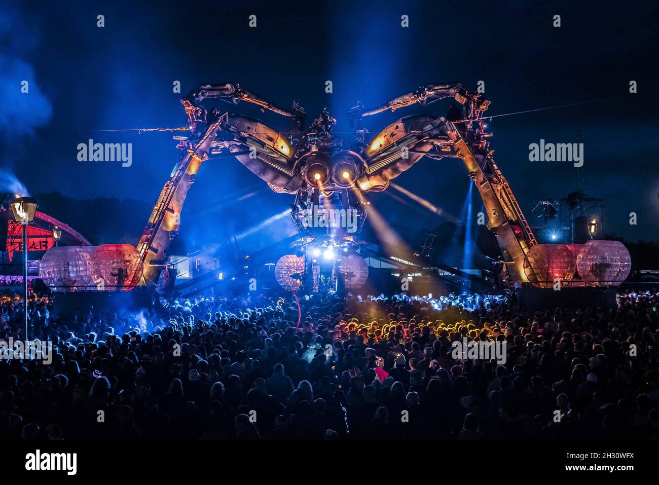 General view of the Arcadia spider at Glastonbury 2015, Worthy Farm ...