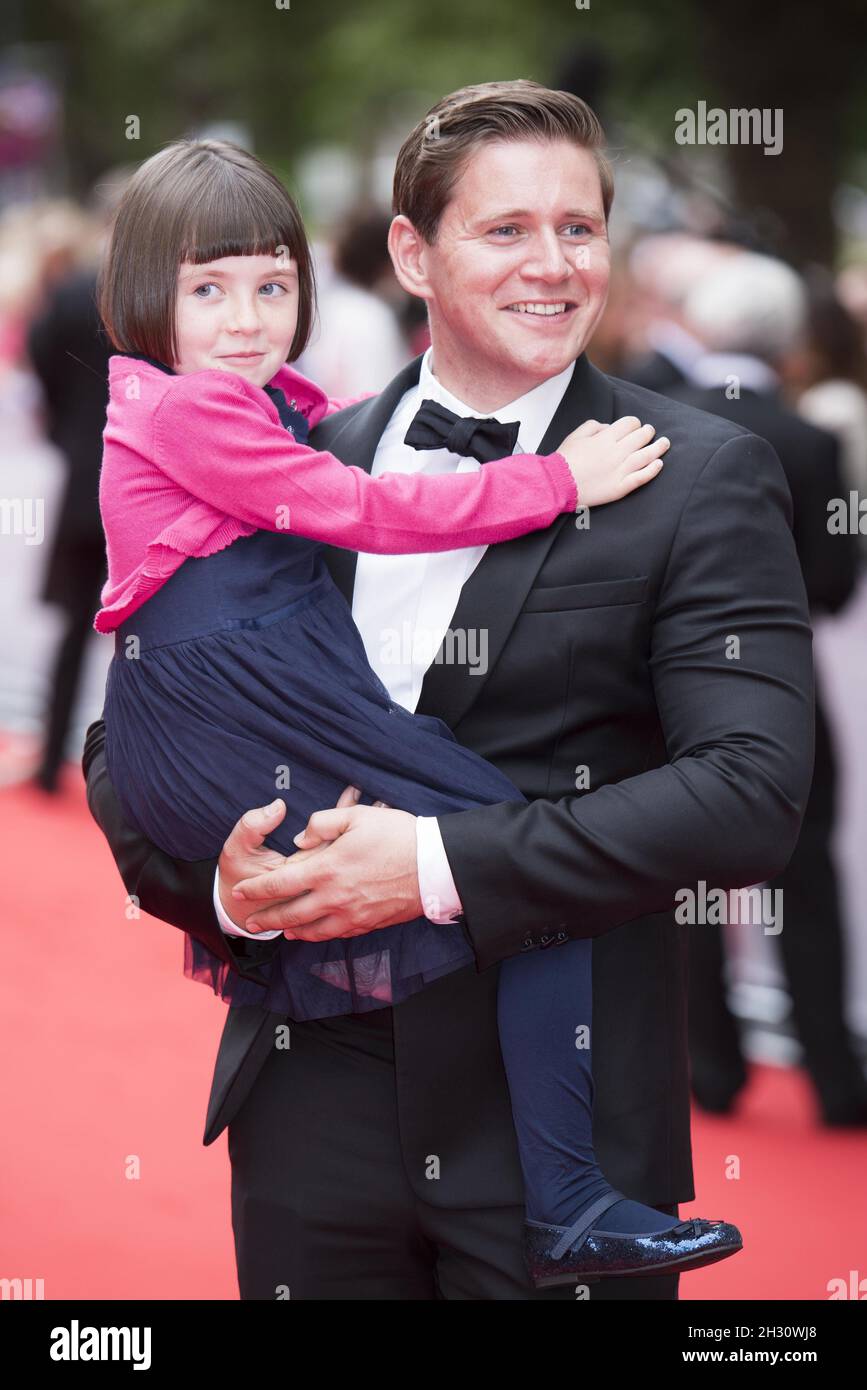 Allan Leech and Fifi Hart arrive at the BAFTA Downton Abbey Celebration ...