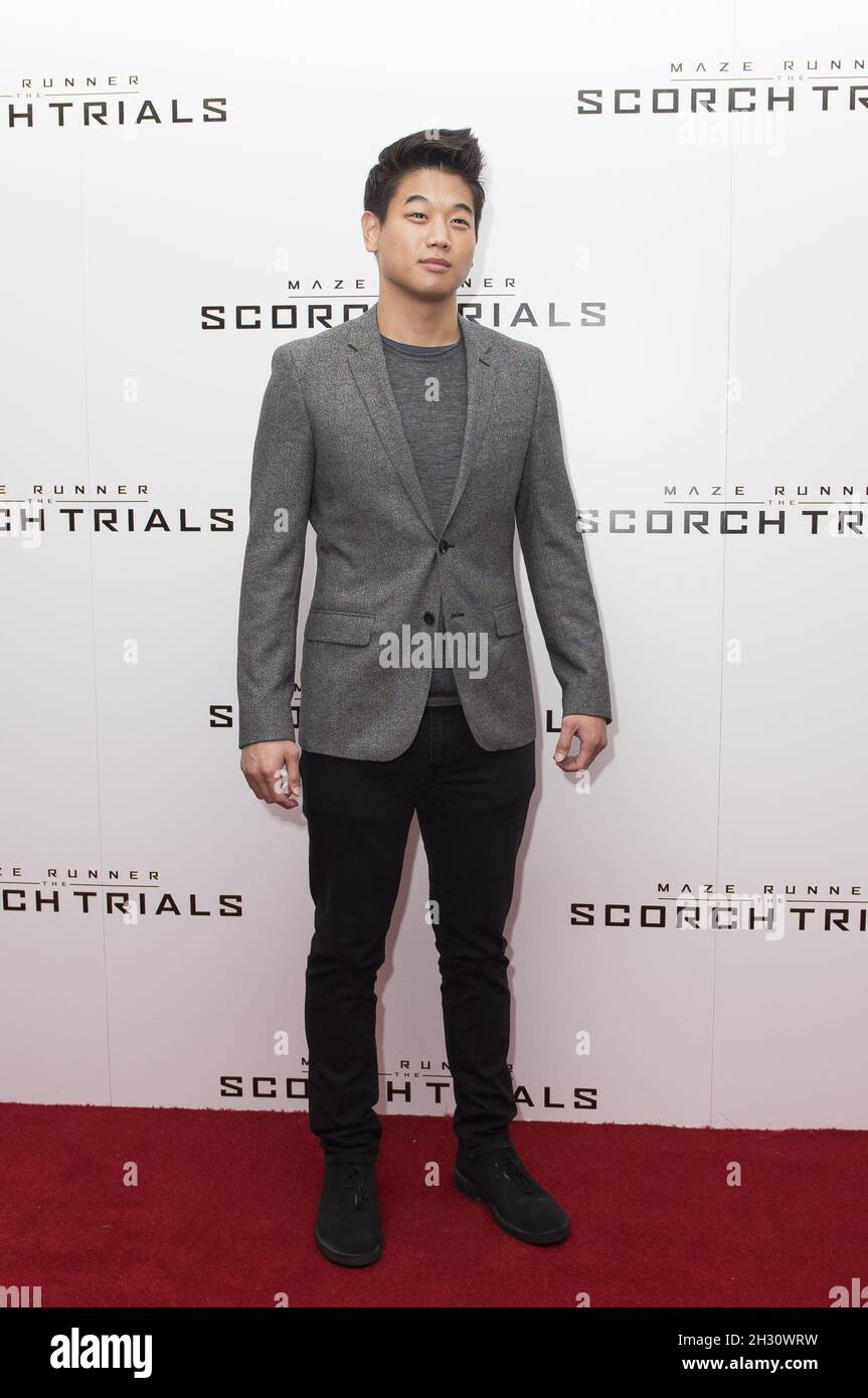 Ki Hong Lee attends the Maze Runner: The Scorch Trials UK fan event at ...