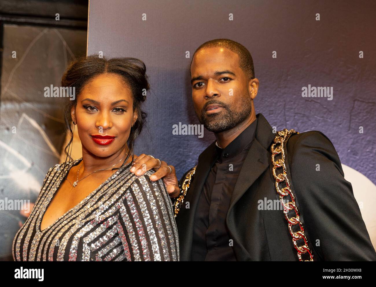New York, NY - October 22, 2021: Derrick Davis (R) attends The Phantom ...