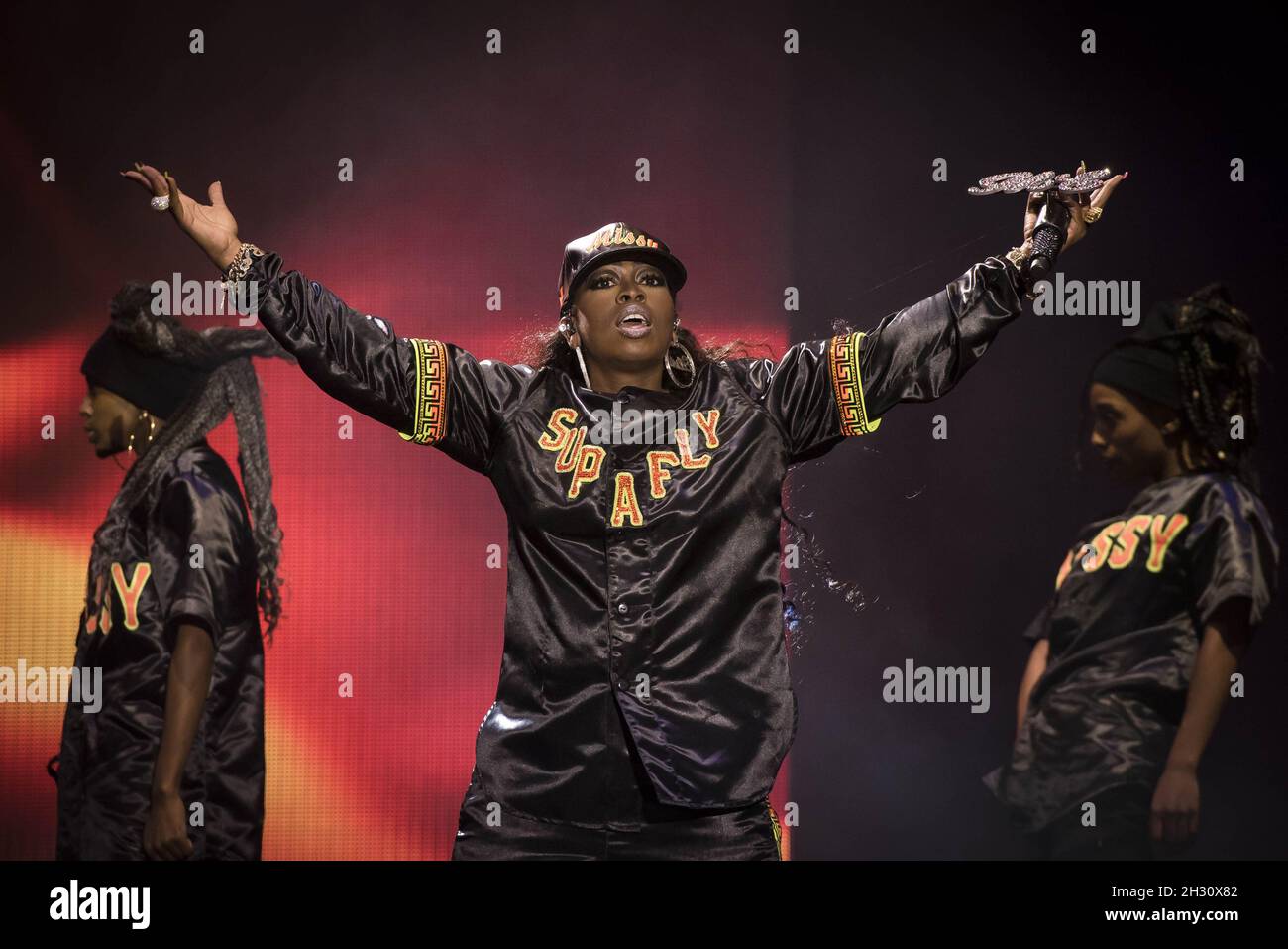 Missy Elliott performs live on day 4 of Bestival 2015, Robin Hill ...