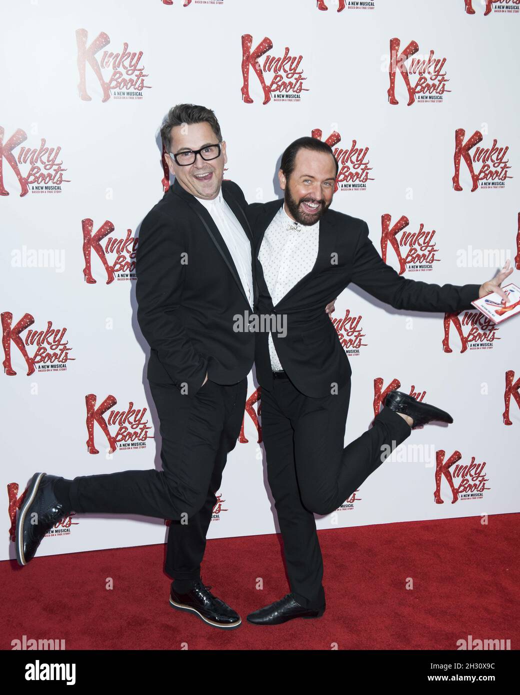 Stephen Webb and Chris Steed attend the Kinky Boots premiere at the ...