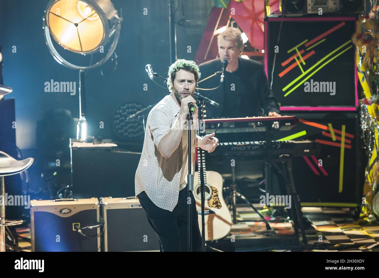 EDITORIAL USE ONLY Howard Donald of Take That performs live as part of ...