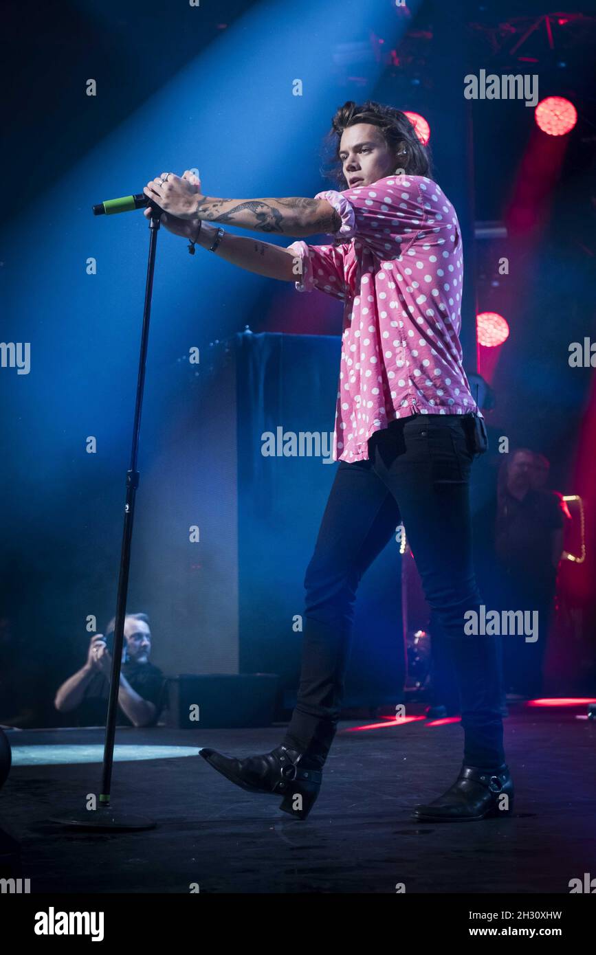 Harry Styles of One Direction performs live on stage as part of the ...