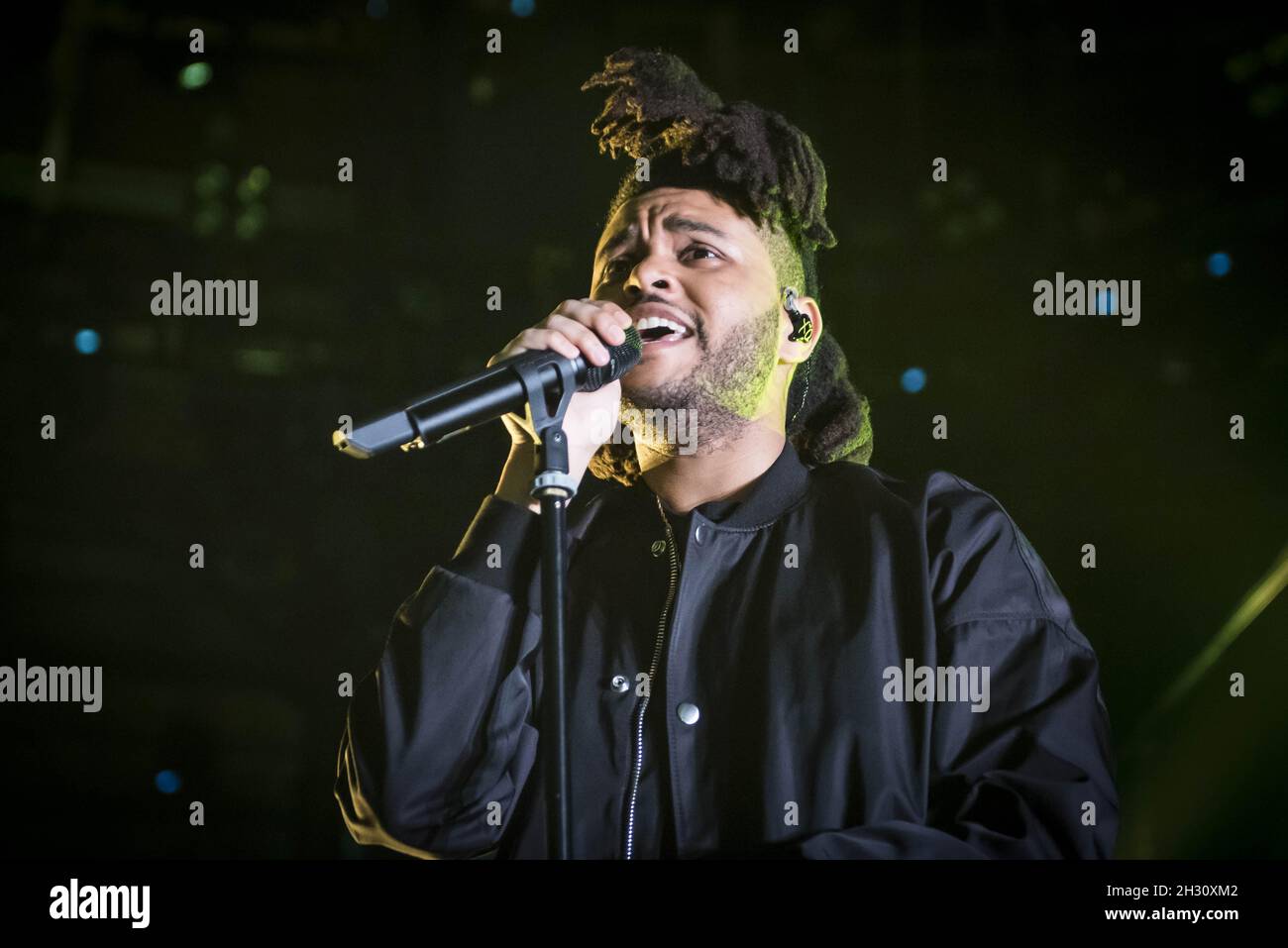 The Weeknd performs live on stage as part of the Apple Music Festival ...