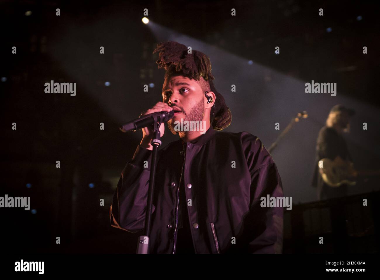 The Weeknd performs live on stage as part of the Apple Music Festival ...