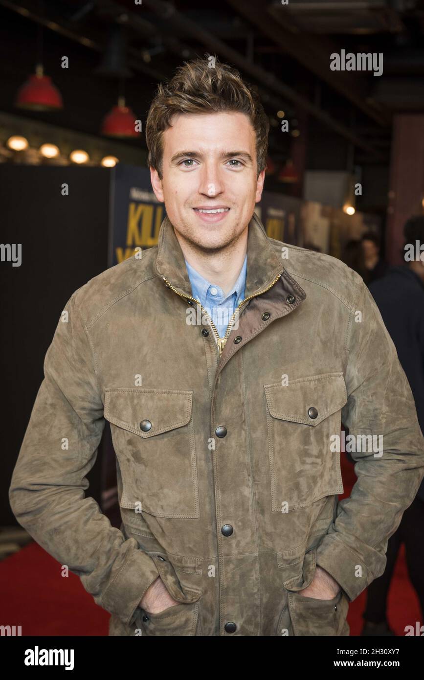 Greg James attending the premiere of Kill Your Friends at the ...