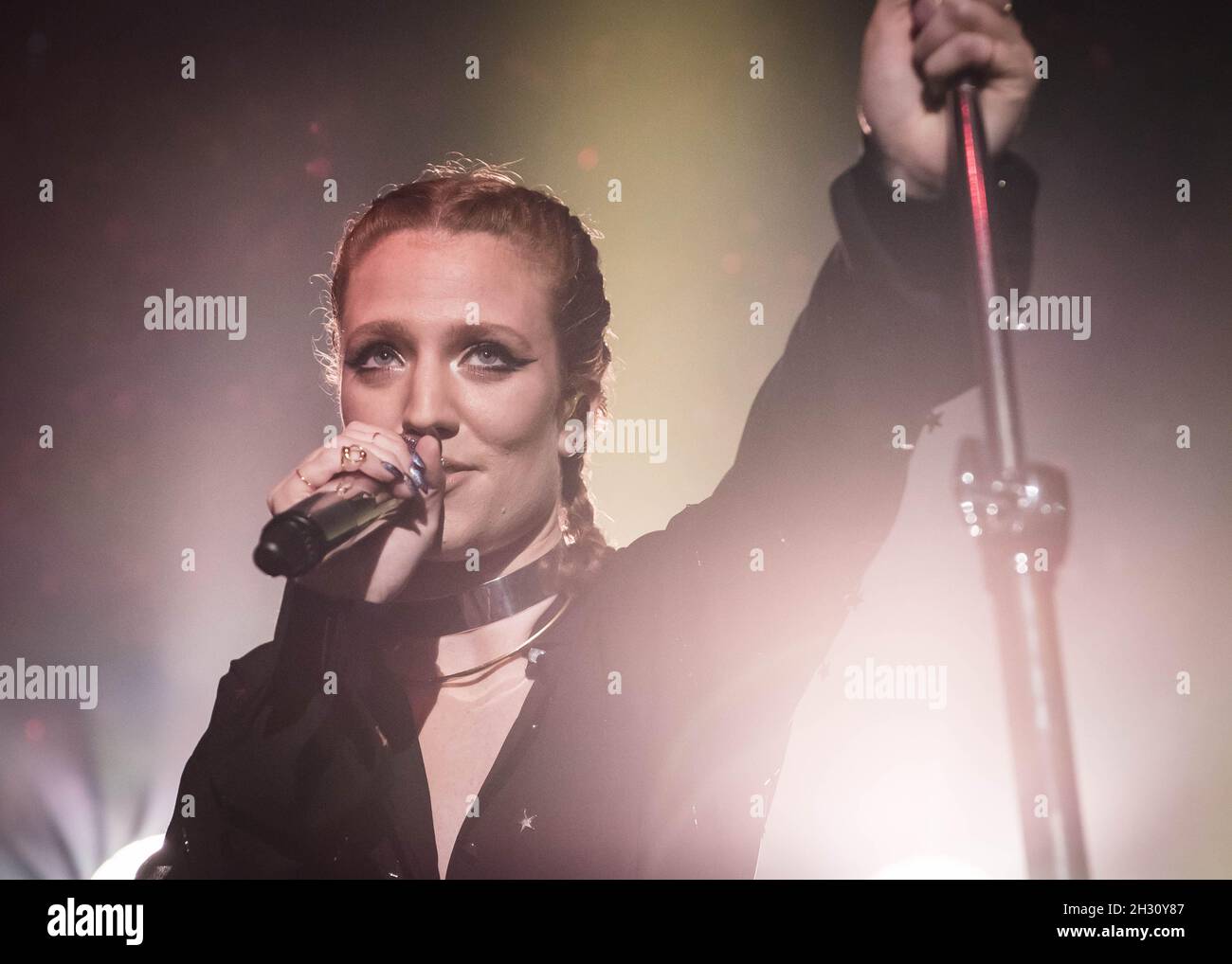 Jess Glynne performs live on stage at the Roundhouse in Camden, London ...