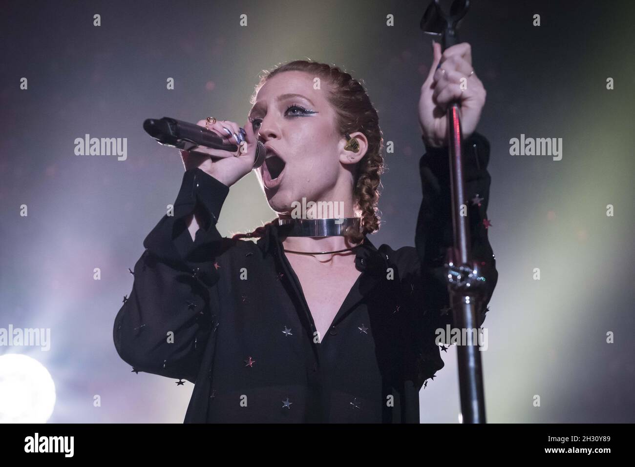 Jess Glynne performs live on stage at the Roundhouse in Camden, London ...