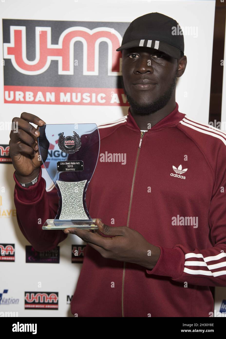 Stormzy backstage after winning 'Best Male Act' at the Urban Music ...