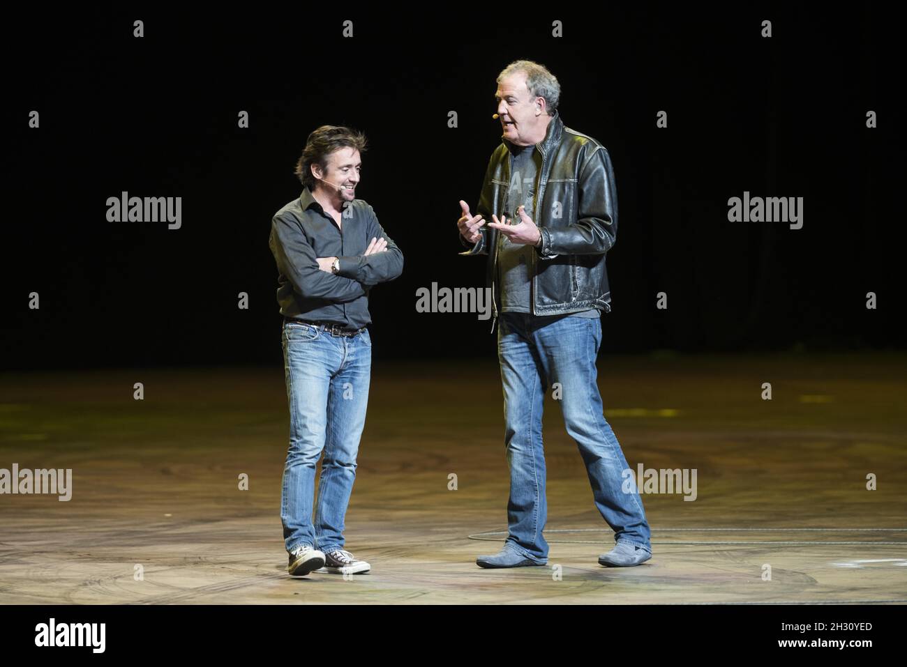 Richard Hammond (left) and Jeremy Clarkson on stage in Clarkson Hammond ...
