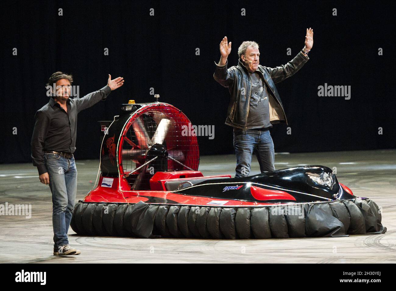 Richard Hammond (left) and Jeremy Clarkson on stage in Clarkson Hammond ...