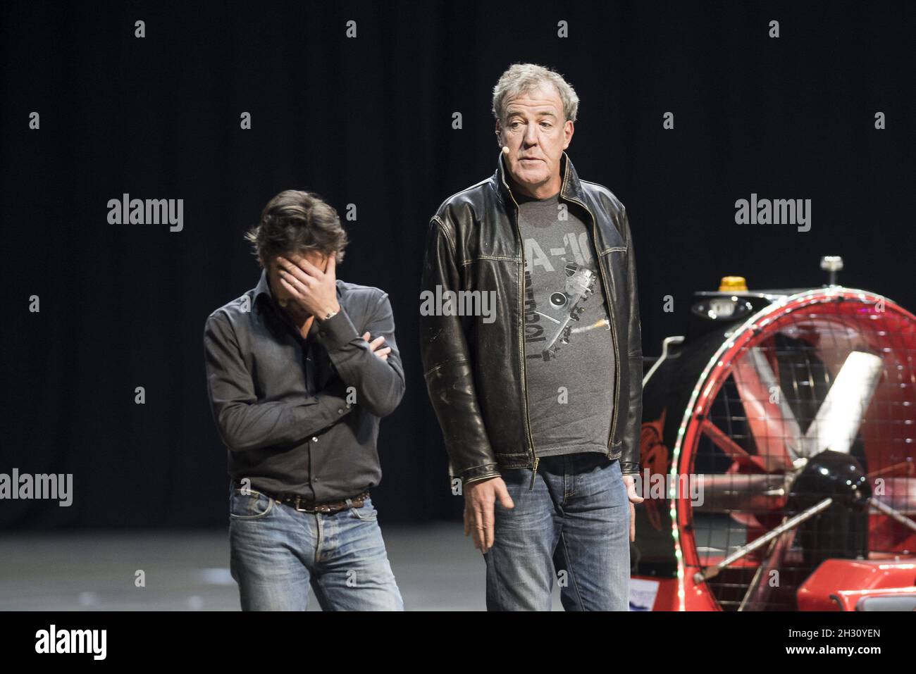 Richard Hammond (left) and Jeremy Clarkson on stage in Clarkson Hammond ...