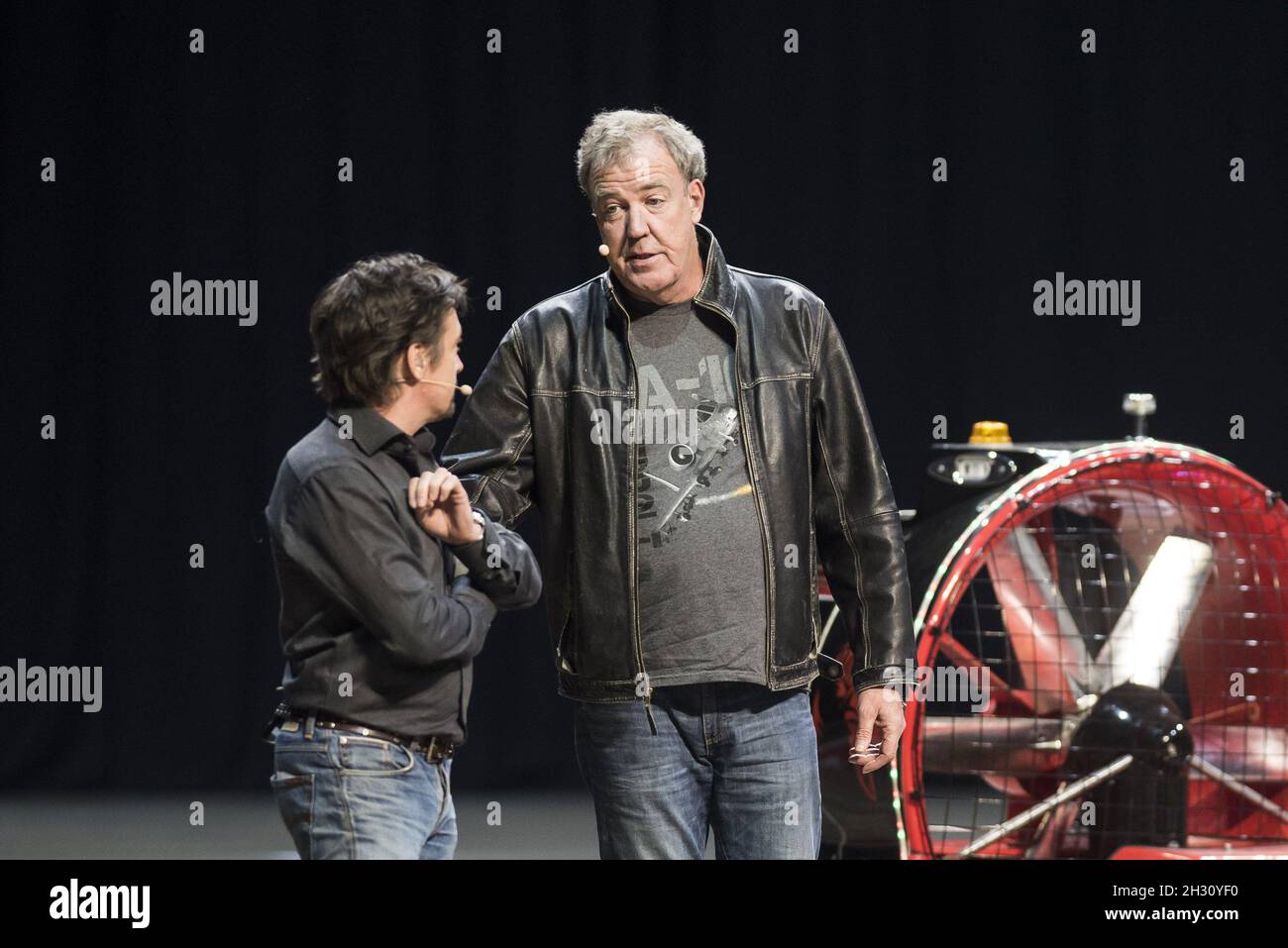 Richard Hammond (left) and Jeremy Clarkson on stage in Clarkson Hammond ...