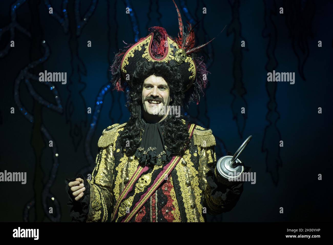 Marcus Brigstocke (Hook) in the Peter Pan dress rehearsal at the New ...