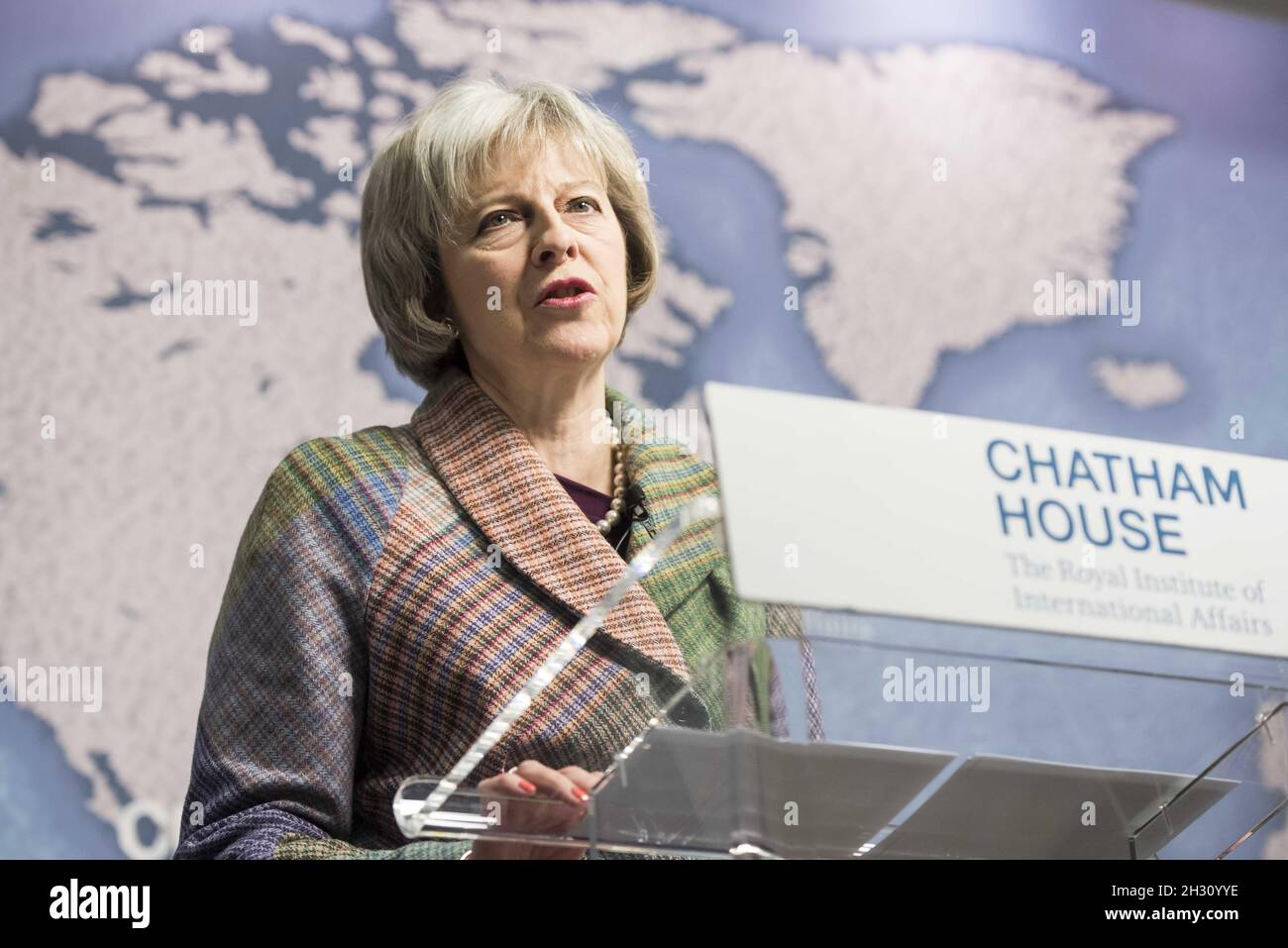 Theresa May addresses an audience on Counter Terrorism: A Global ...
